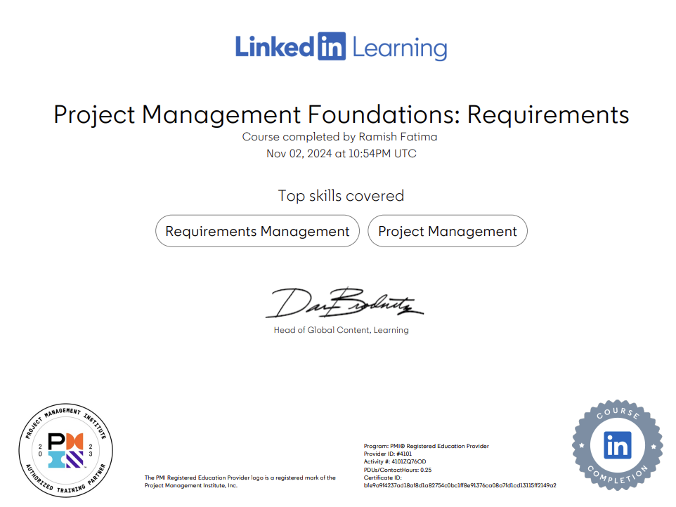 Certifications – Ramish Fatima | Data Analyst | SQL, Python & Business Intelligence